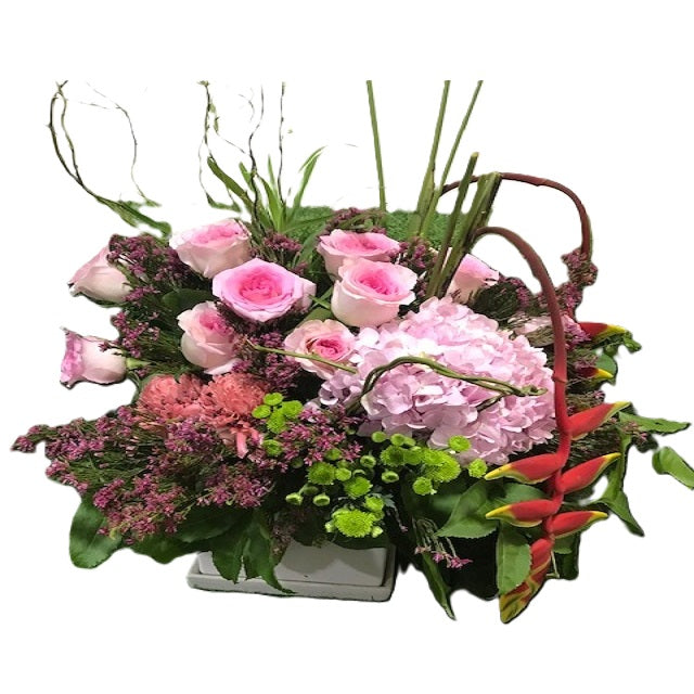 KFA0090 | Roses and Hydrangea Flower – Katong Flower Shop